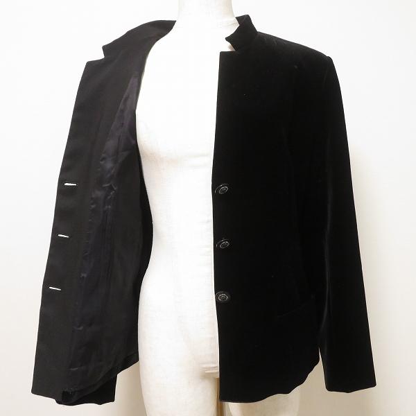 #wnc レリアン Leilian ジャケット 13+ 黒 シルク混 ベロア スタンドカラー シンプル 大きいサイズ レディース ...