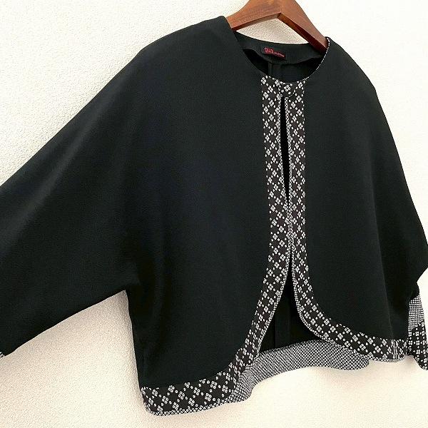 #anc シセンドウ ヒトシタムラ 詩仙堂 HITOSHI TAMURA カーディガン 黒 白 ちりめん ドルマン 鹿の子柄 レディース [947476] : アクイールヤフーショップ ...