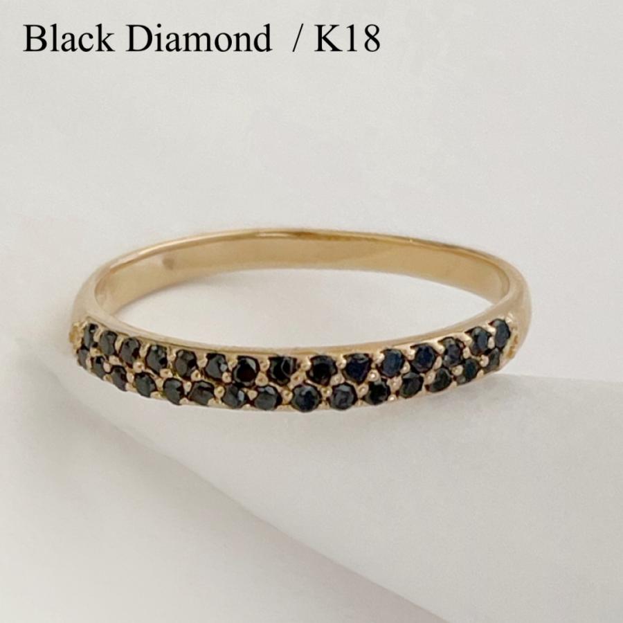 ブラックダイヤ リング 18金 ブラックダイヤモンド k18 指輪 重ね付け 0.19ct : cr221247 : jewelry ACLA - 通販 - Yahoo!ショッピング