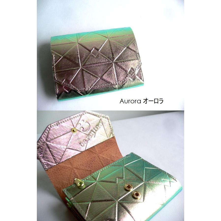 CARMINE カーマイン 財布 折り財布 ミニウォレット オリガミ MINI WALLET ORIGAMI MWOR オーロラ/ゴールド ...