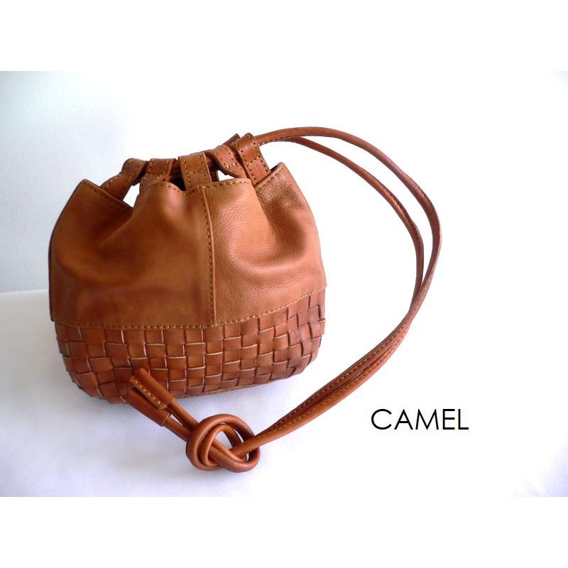 robita ロビタ バッグ 巾着型 ショルダーバッグ ポシェット AN-262 キャメル/ブラック : Ac-Lounge - 通販 - Yahoo!ショッピング