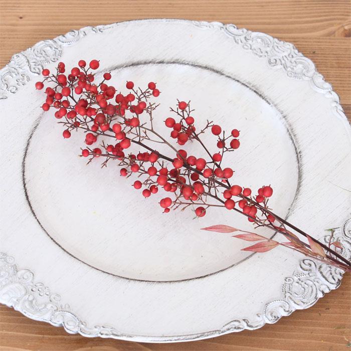 南天の実 ドライフラワー （1本） | 赤 レッド お正月 リース スワッグ 花材 国産 : 18007 : ハーバリウム花材のお店AcornStyle - 通販 - Yahoo!ショッピング