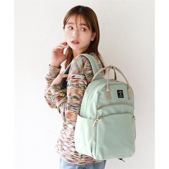 anello GRANDE バッグ（鞄） anelloGRANDE アネログランデ アネロ 10ポケット はっ水 ハンドル付 リュック A4対応 PC収納 13インチ PC (アクアカルダ ...