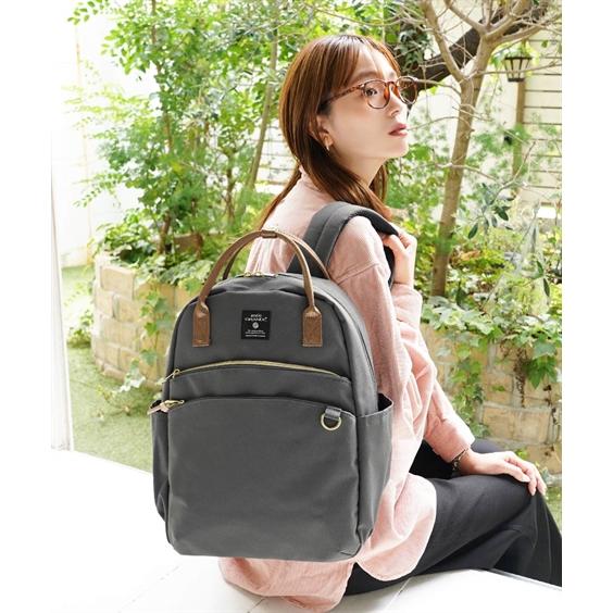 anello GRANDE バッグ（鞄） anelloGRANDE アネログランデ アネロ 10ポケット はっ水 ハンドル付 リュック A4対応 PC収納 13インチ PC (アクアカルダ ...