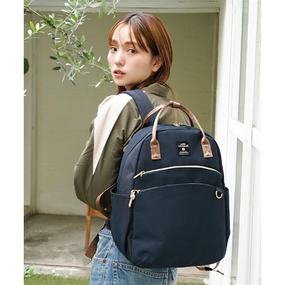 anello GRANDE バッグ（鞄） anelloGRANDE アネログランデ アネロ 10ポケット はっ水 ハンドル付 リュック A4対応 PC収納 13インチ PC (アクアカルダ ...