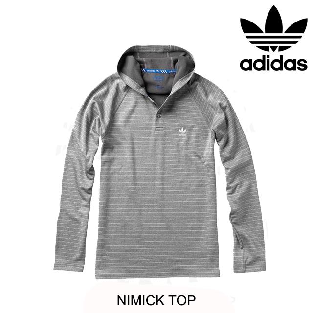 adidas ADIDAS アディダス レイヤー NIMICK TOP CORE HEATHER/WHITE : ACTIVE-BOARD ...