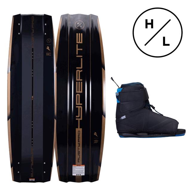 2023 HYPERLITE ハイパーライト ウェイクボード バインディング セット WAKEBOARD RUSTY PRO 143 + SESSION BINDING 7-10.5 (25 ...