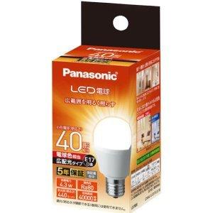 Panasonic パナソニック 在庫限り LDA4L-G-E17/E/S/W LED電球 小形電球タイプ 広配光 電球色相当 40W形相当 E17口金 (LDA4LGE17ESW ...