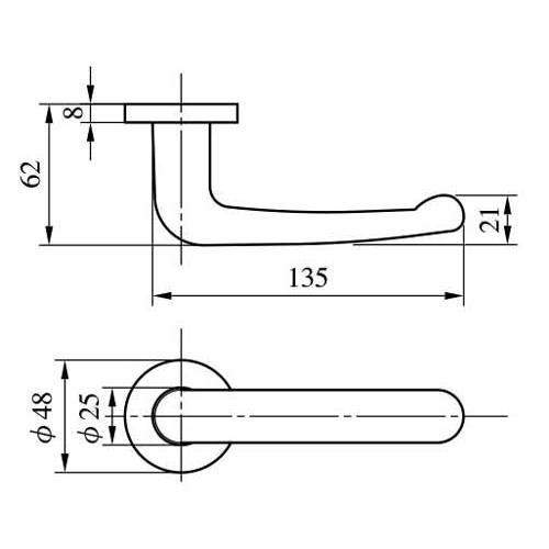 美和ロック MIWA レバーハンドル U9WLA57−1 シリンダー／サムターン ステンレス製 ステンレスヘアーライン（ST） 扉厚33−41mm用 : Active Kusakabe ...