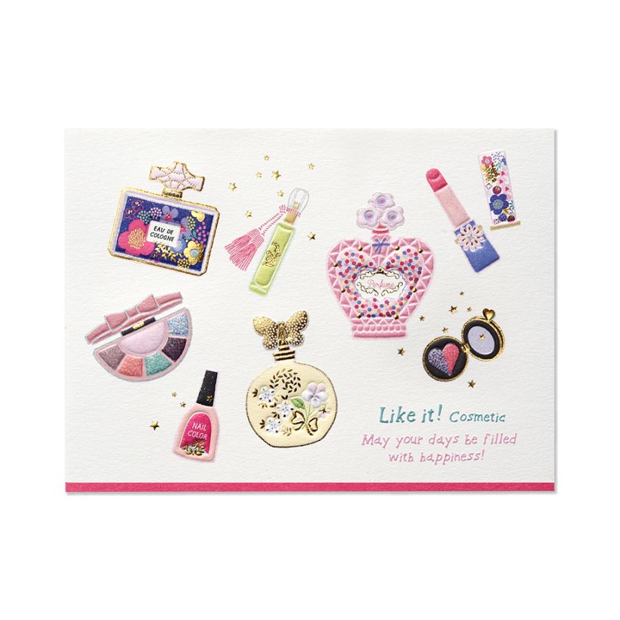 G.C.PRESS ふみ揃え便箋 コスメ LIKE IT! 084-65｜文房具 グリーティングカード バースデーカード 香水 リップ ネイル イラスト 母の日 お祝い お礼 : アクティブ ...
