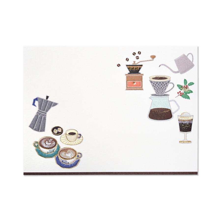 G.C.PRESS ふみ揃え便箋 コーヒータイム LIKE IT! 084-67｜文房具 グリーティングカード バースデーカード 珈琲 イラスト 母の日 父の日 お祝い お礼 : アクティブ ...