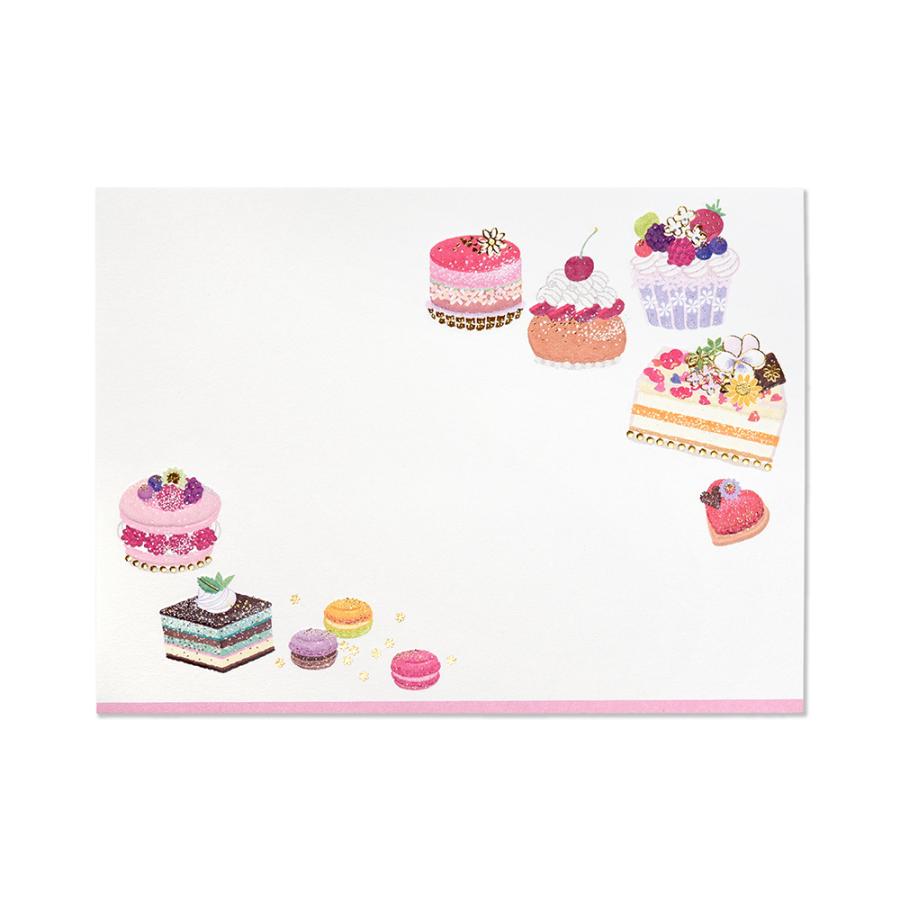 G.C.PRESS ふみ揃え便箋 スイーツ LIKE IT! 084-68｜文房具 グリーティングカード バースデーカード 珈琲 イラスト 母の日 父の日 お祝い お礼 : アクティブサポート ...