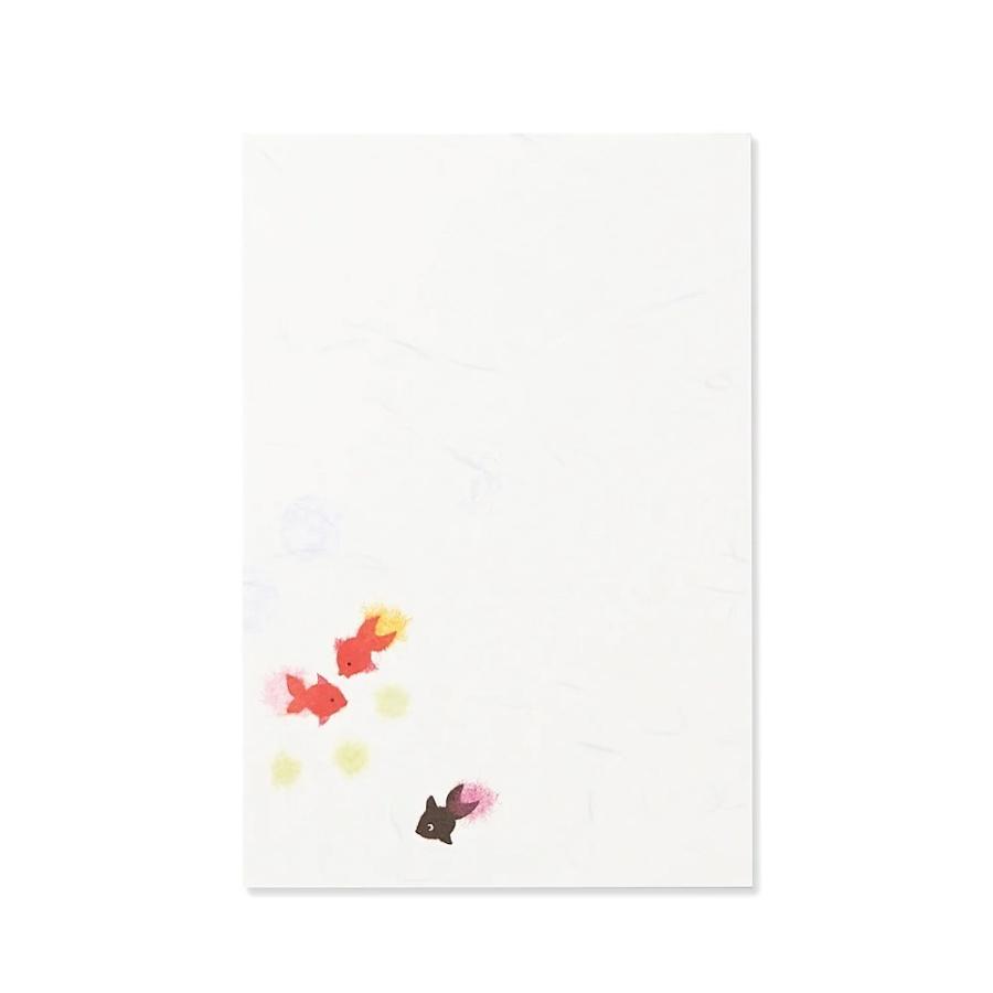 G.C.PRESS はがき箋 ちぎり絵金魚 2柄 094-87｜文房具 日本の風景 和風 涼しい 淡色 : アクティブサポート - 通販 - Yahoo!ショッピング