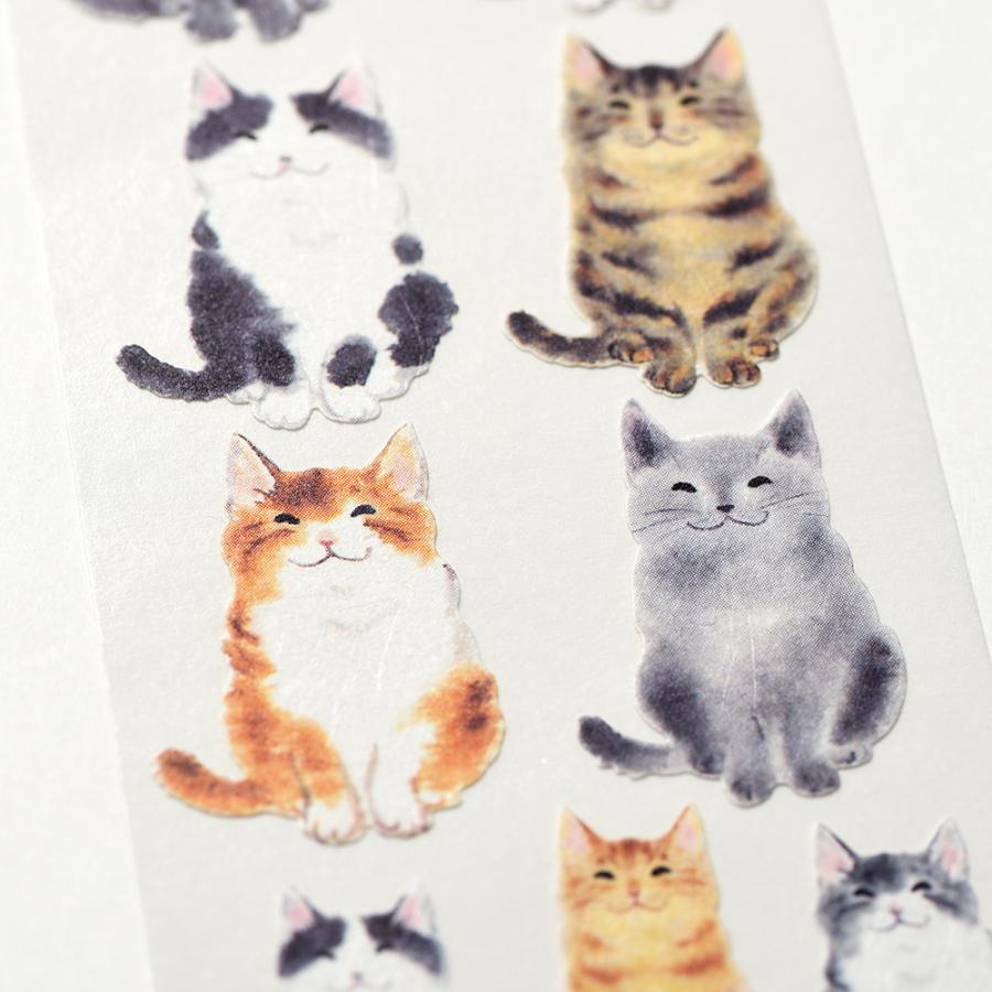 G.C.PRESS シール 和紙 ねこじかん 133-62｜文房具 デコレーション 水墨画 和風 動物 ねこ ハチワレ トラ 黒ネコ キジシロ : アクティブサポート - 通販 - Yahoo ...