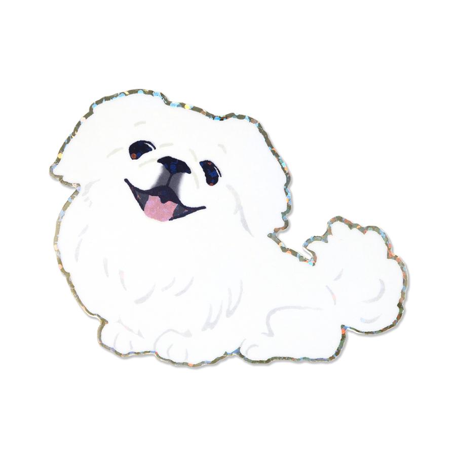 G.C.PRESS ステッカー ペキニーズ 522-60｜文房具 フレークステッカー エンブレムステッカー デコステッカー 犬 ドック イラスト 防水 耐水 動物 スマホ : アクティブ ...