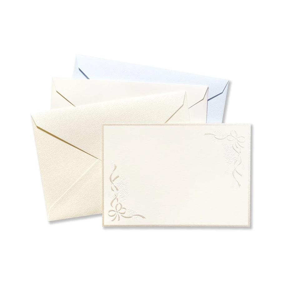 G.C.PRESS ショートメッセージカードセット アンリュバンドゥー 白 552-14｜文房具 封筒付き エンボス 華やか 大人 シンプル 白 : アクティブサポート - 通販 ...