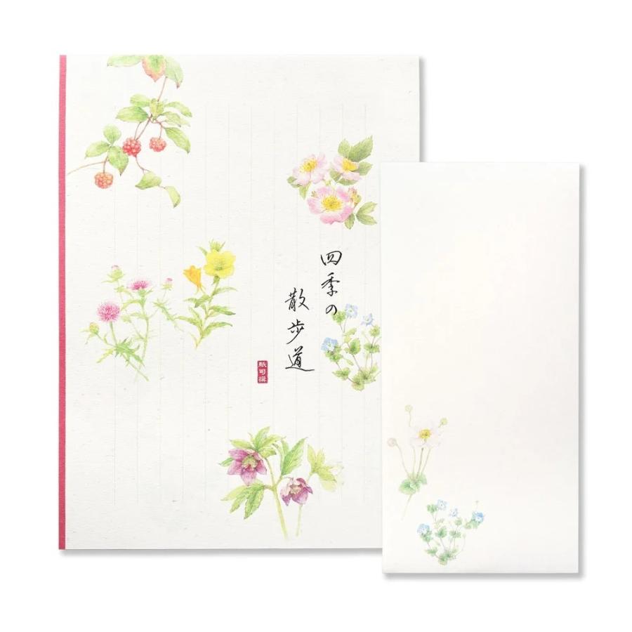 G.C.PRESS 便箋/封筒セット 紙司撰 四季の散歩道 タテ罫 : アクティブサポート - 通販 - Yahoo!ショッピング