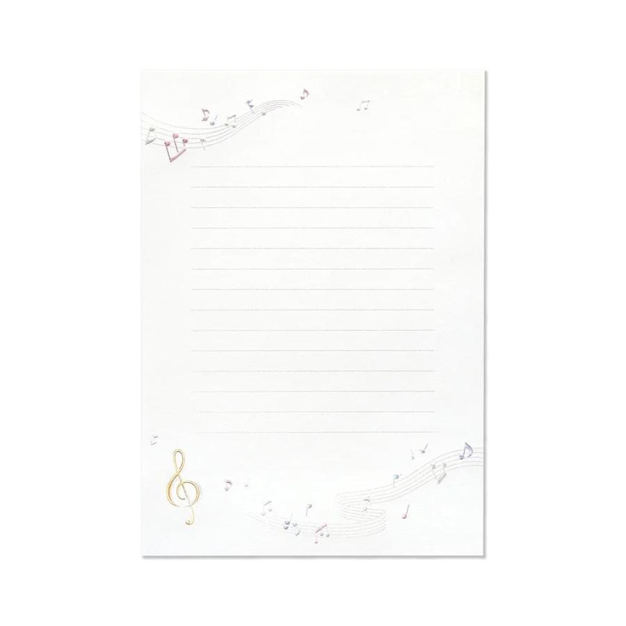 G.C.PRESS 便箋/封筒セット アンダンティーノ 音符 ヨコ罫 : アクティブサポート - 通販 - Yahoo!ショッピング