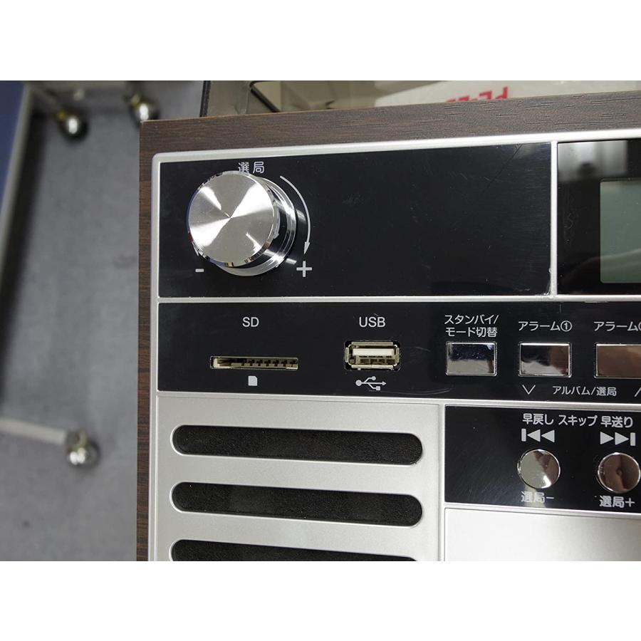 多機能 CD レコードプレーヤー Bluetooth搭載 CLS60 カセットテープ AM ワイドFMラジオ SD USB ...