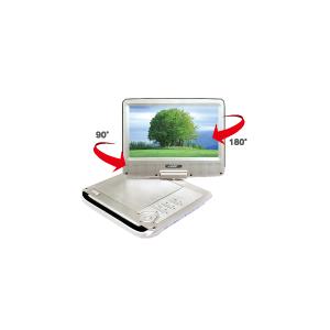 FUZE 9インチ ポータブルDVDプレーヤー 3電源対応 180度回転式 CPRM再生対応 CD/SDカード/USBで音楽再生も可能 ...