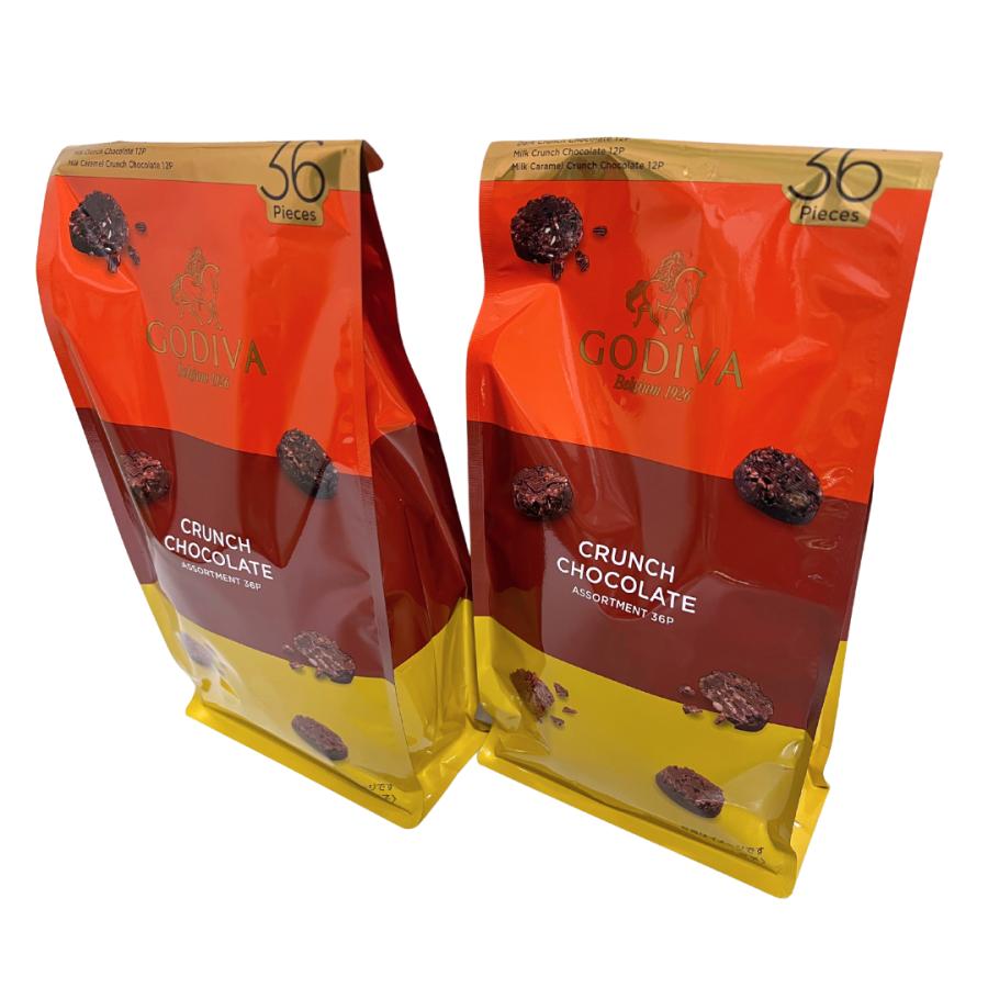 ゴディバ GODIVA クランチチョコ アソートメント (ダーククランチ12粒 ミルククランチ12粒 ミルクキャラメルクランチ12粒)36粒入×2袋 チョコレート :5001:アクティビティ ...