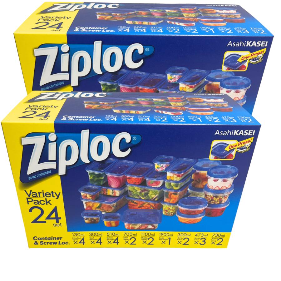 ジップロック ジップロックコンテナ Ziploc container 9種類 24個入×2セット : アクティビティ - 通販 - Yahoo!ショッピング