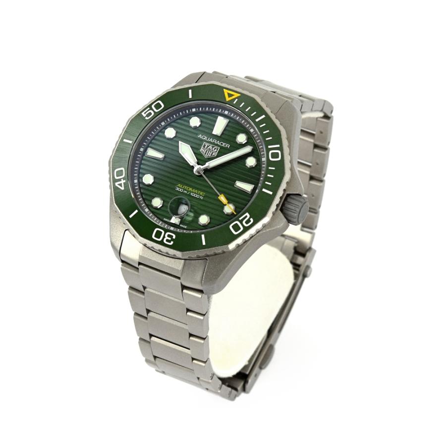アクアレーサー タグホイヤー プロフェッショナル300 チタン グリーンダイアル WBP208B.BF0631 デイト 夜光 AT 腕時計 ...