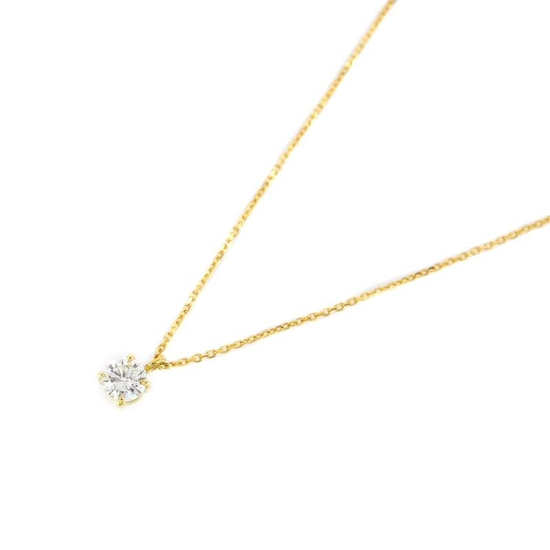 ネックレス レディース 18金 ダイヤネックレス ダイヤ 0.275ct H-SI1-VERY GOOD K18YG イエローゴールド 45cm ソーティング付き アクトワンオリジナル 新品 ...
