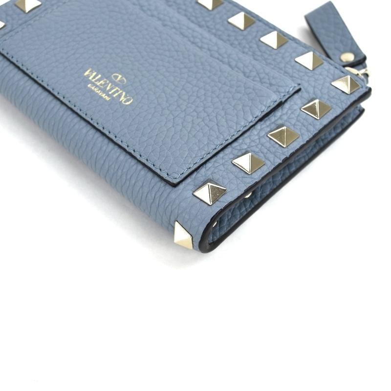 VALENTINO ヴァレンティノ カードホルダー ライトブルー ロック VALENTINO ヴァレンティノ カードホルダー ライトブルー ロック