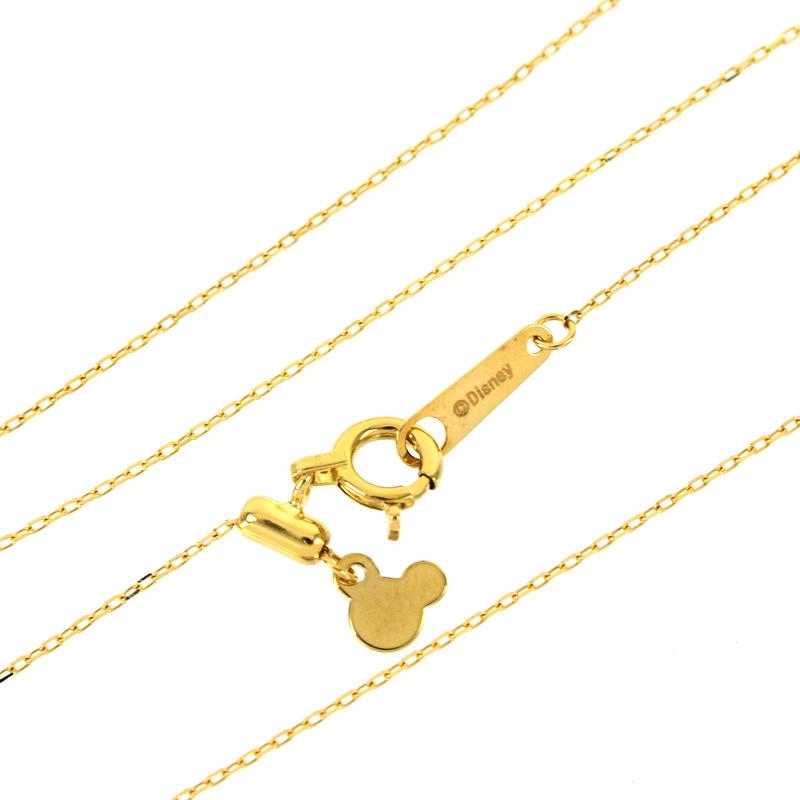 ディズニー ネックレス 18金 ネックレスチェーン 45cm アジャスター付き 0.9g 小豆チェーン K18YG イエローゴールド ミッキー ジュエリー アクトワン : 224-1620-4 ...