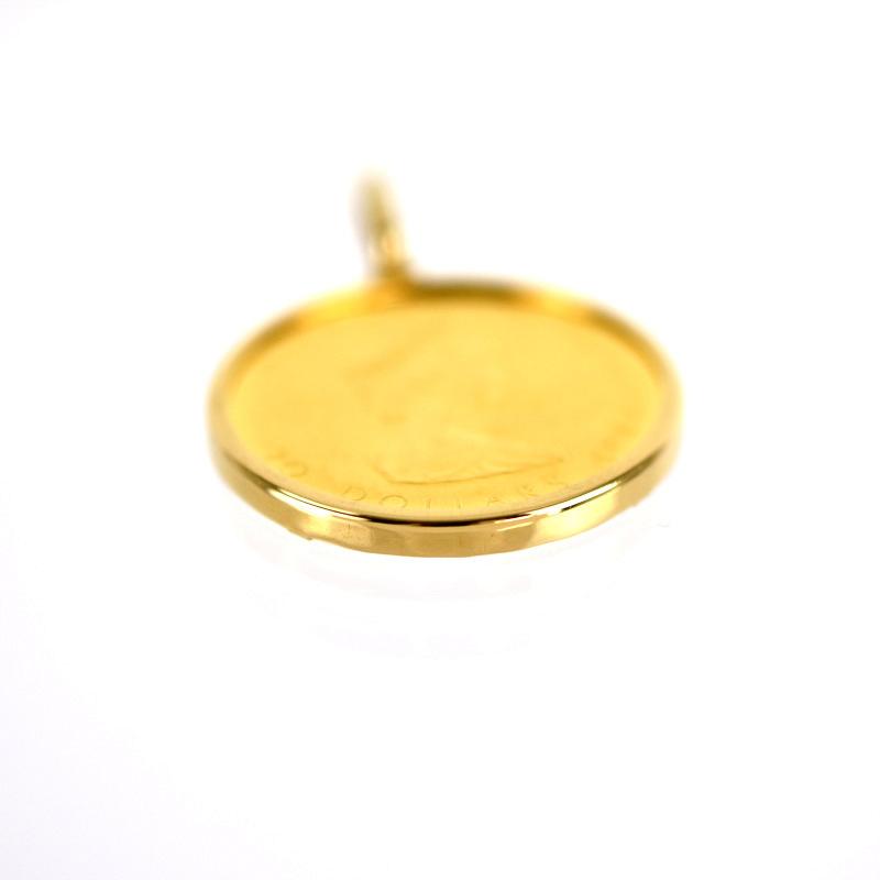 ペンダントトップ メイプルリーフ金貨 1/2oz 17.2g K24×K18 K18YG エリザベス二世 20ドルコイン ペンダントチャーム ジュエリー アクトワン : ACT ONE ...