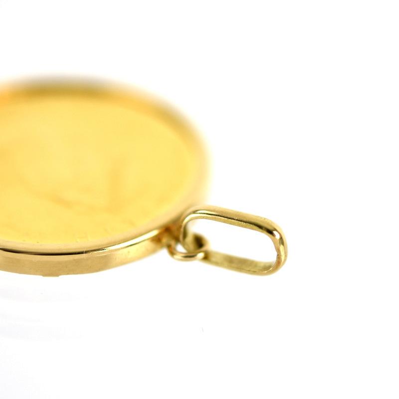 ペンダントトップ メイプルリーフ金貨 1/2oz 17.2g K24×K18 K18YG エリザベス二世 20ドルコイン ペンダントチャーム ジュエリー アクトワン : ACT ONE ...