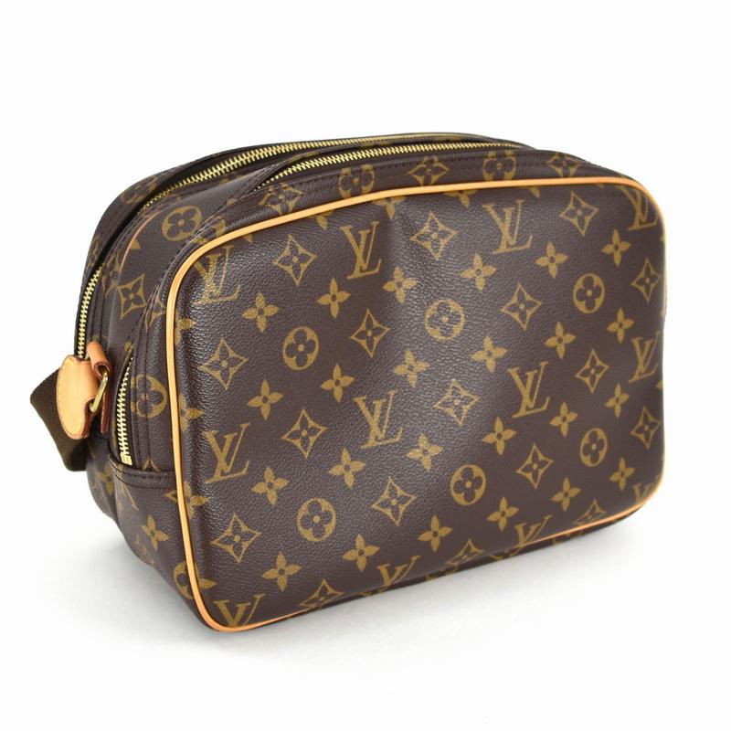 ルイヴィトン ショルダーバッグ モノグラム リポーター PM M45254 クロスボディ レザー ブラウン ファスナー開閉 レディース メンズ ...