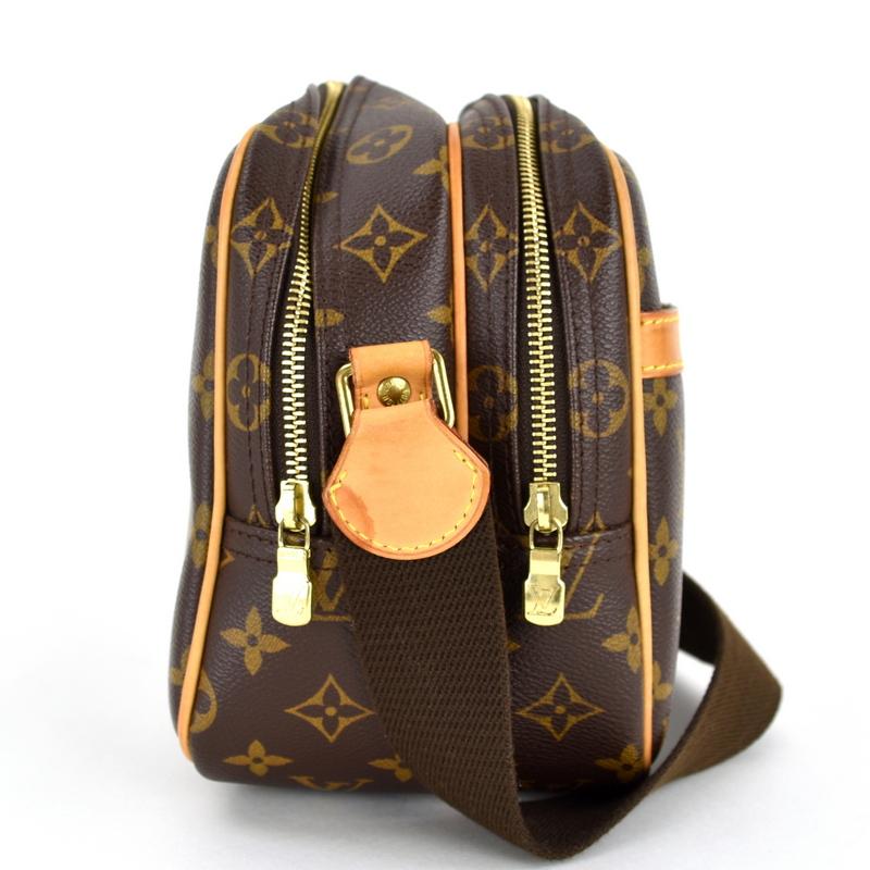 ルイヴィトン ショルダーバッグ モノグラム リポーター PM M45254 クロスボディ レザー ブラウン ファスナー開閉 レディース メンズ ...