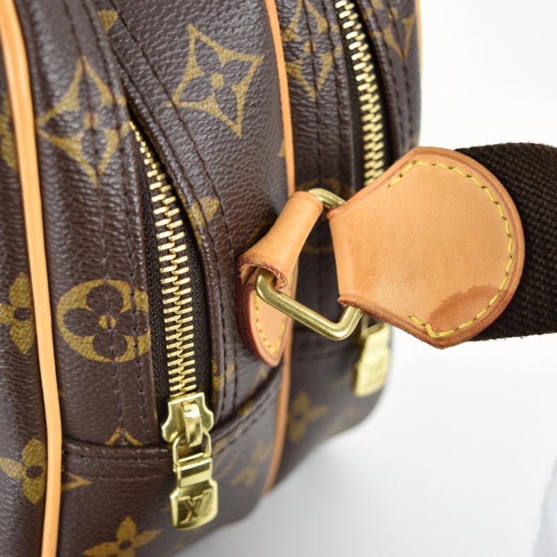 ルイヴィトン ショルダーバッグ モノグラム リポーター PM M45254 クロスボディ レザー ブラウン ファスナー開閉 レディース メンズ ...