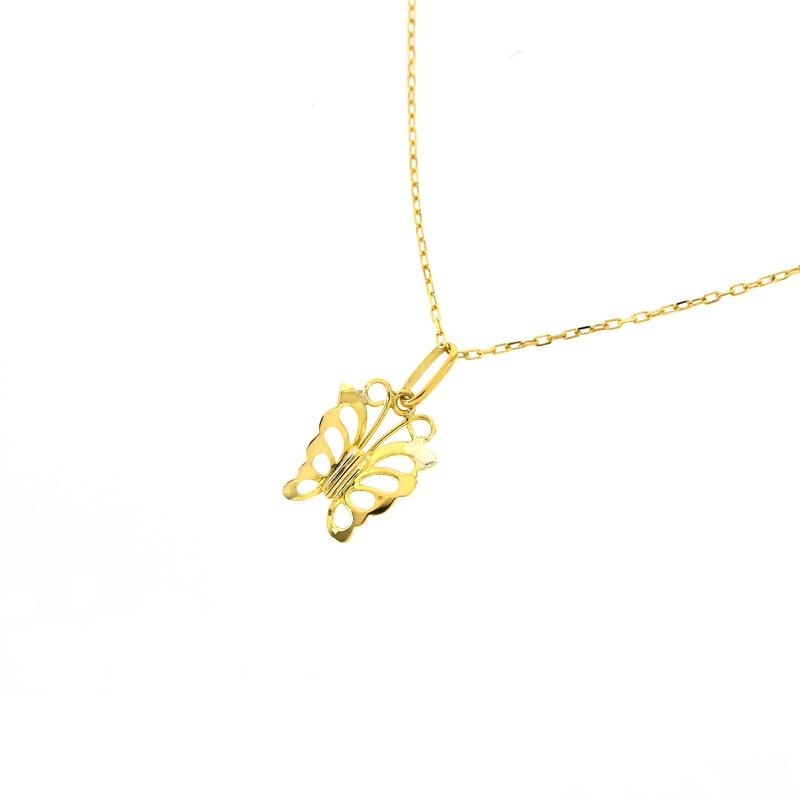 ネックレス レディース 18k 18金 イエローゴールド 40cm 1.1g 約1g バタフライモチーフ デザインネックレス ジュエリー アクトワン : ACT ONE - 通販 ...