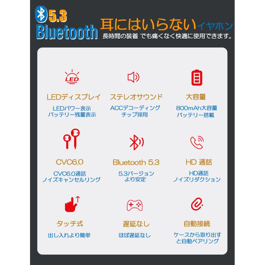 骨伝導イヤホン ワイヤレス イヤホン 3個セット Bluetooth5.3 Bluetoothイヤホン スポーツイヤホン 大容量800mah 最大10 :e02-44ax3:ヒットショップ ...