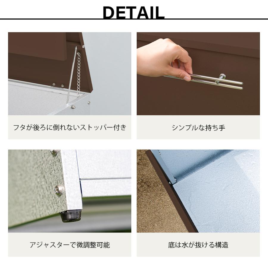 屋外収納庫 ゴミ置き場 大型 ダンボールストッカー 防臭 保管庫 幅100 奥行56 274L ガルバリウム鋼板 収集ボックス 足立製作所 お得日 ポイント利用 : 足立製作所 - 通販 ...