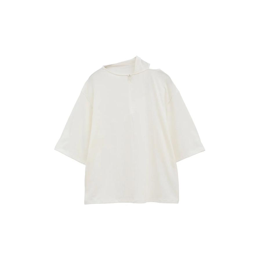 CLANE クラネ / スラッシュネックハーフスリーブトップス - SLASH NECK HALF SLEEVE TOPS- WHITE : ADDICT - 通販 - Yahoo!ショッピング