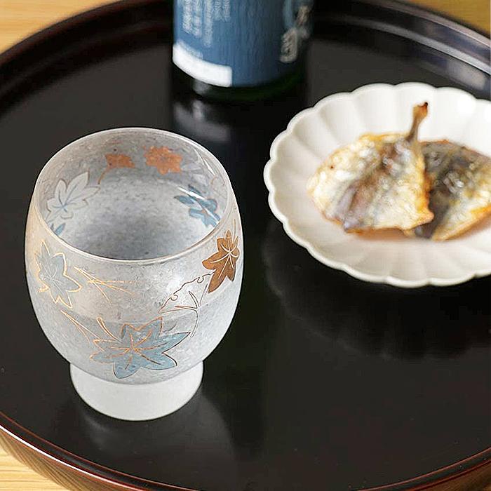 ADERIA おしゃれ 日本酒グラス 青紅葉 145ml 四季めぐり PNT アデリア 日本製 1個箱入 | プレゼント ギフト 贈答 ガラス 酒器 盃 おちょこ : アデリア ヤフー ...