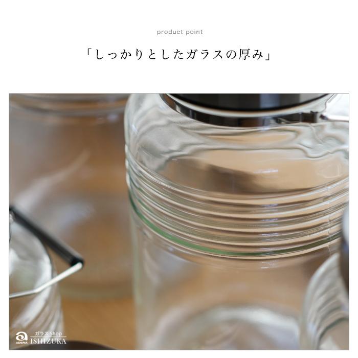ADERIA 保存容器 ガラス おしゃれ 4L レードル付 MCコンテナー 持ち手付 日本製 1個箱入 | 保存瓶 保存びん 果実酒 梅酒 瓶 びん : アデリア ヤフーショッピング店 ...