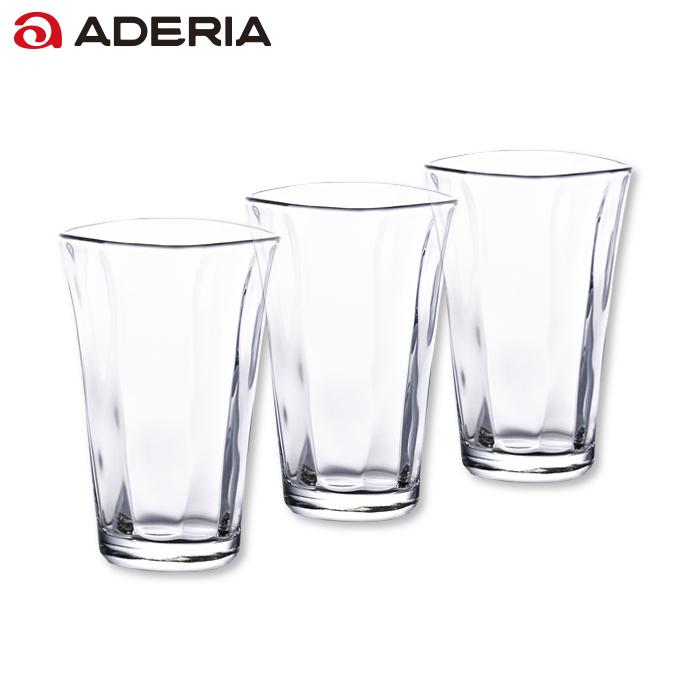 ADERIA グラス おしゃれ そぎ タンブラーL 420ml 3個入 食洗機対応 日本製 アデリア | 和 ガラス コップ セット 業務用 飲食店 : アデリア ヤフーショッピング店 ...
