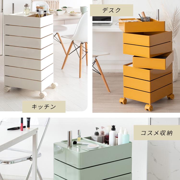 宮武製作所 マルチワゴン Pluna（プルーナ）トローリー キャスター デスクサイド リビング キッチン サイドラック ダイニング 韓国インテリア ベビー コスメ収納 ネイル ...