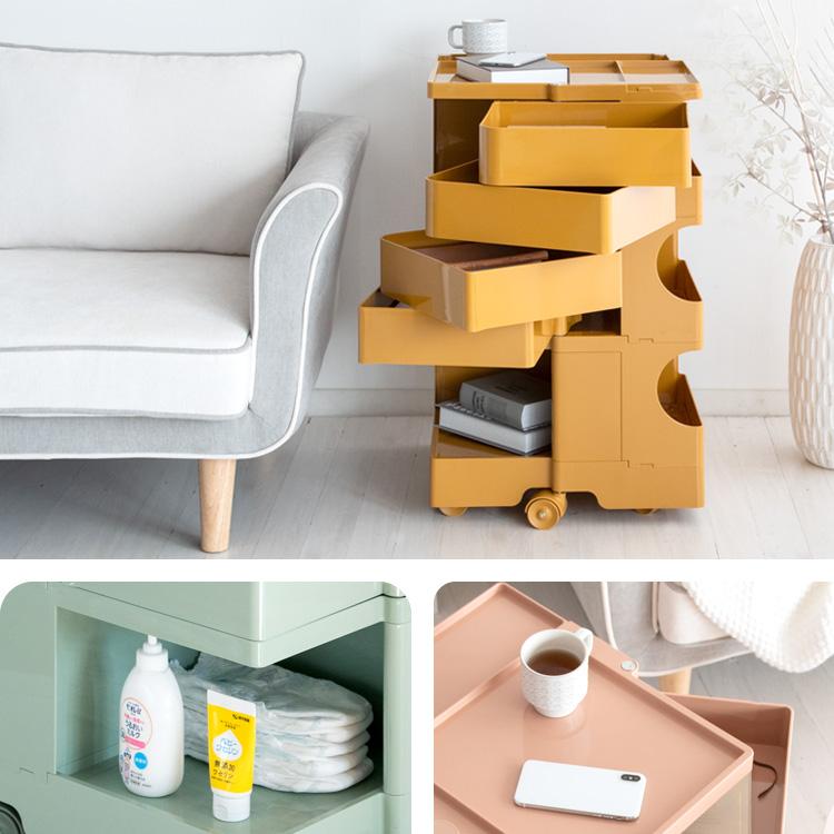 マルチワゴン Pluna（プルーナ）トローリーワゴン : wg-h003 : アドホックプラスインテリア - 通販 - Yahoo!ショッピング