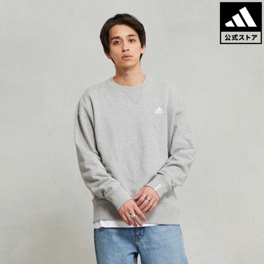 返品可 アディダス公式 ウェア・服 トップス adidas エッセンシャルズ プラス ルーズフィット スモールロゴ フレンチテリー スウェット ...