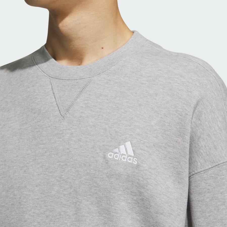 返品可 アディダス公式 ウェア・服 トップス adidas エッセンシャルズ プラス ルーズフィット スモールロゴ フレンチテリー スウェット ...