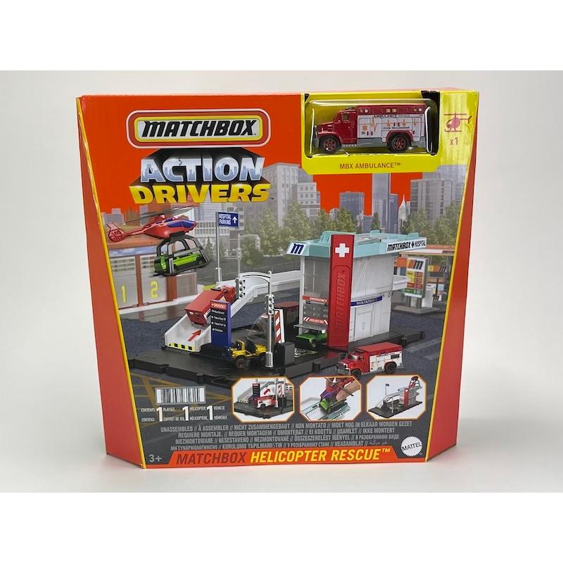 マッチボックス MATCHBOX ACTION DRIVERS HELICOPTER RESCUE MBX AMBULANCE : toy’s ...