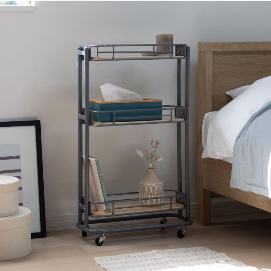 Mash ビーワイケージ スリムワゴン キャスター付き BCW-200 ホワイト ブラック グレー キッチンワゴン 3段 ラック 収納 :bcw-200:ADOKASオンラインYahoo!店 ...