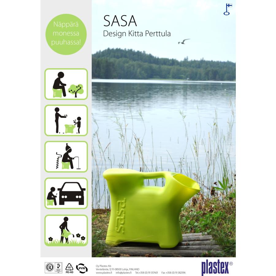 Plastex エバーグリーンSASA サドルバケツ 15L バケツ スツール じょうろ ジョウロ プラステックス 北欧 おしゃれ かわいい ジョーロ 観葉 大容量 ミニ 水やり ...