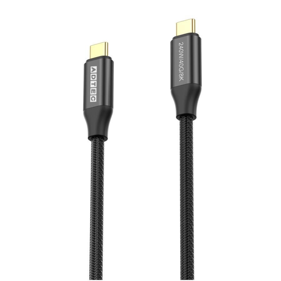 ADTEC アドテック 240W eMarker搭載 USB4 Gen3（40Gbps）USB Type-C ケーブル PD3.1 48V/5A対応 8K/60Hz APC-V124CC ...